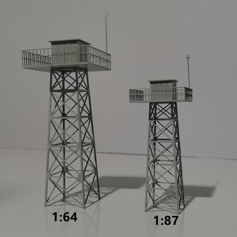 1:64/ 1:87 Scale DIY Water Tower Model Model Miniature Tower Model Toy ...