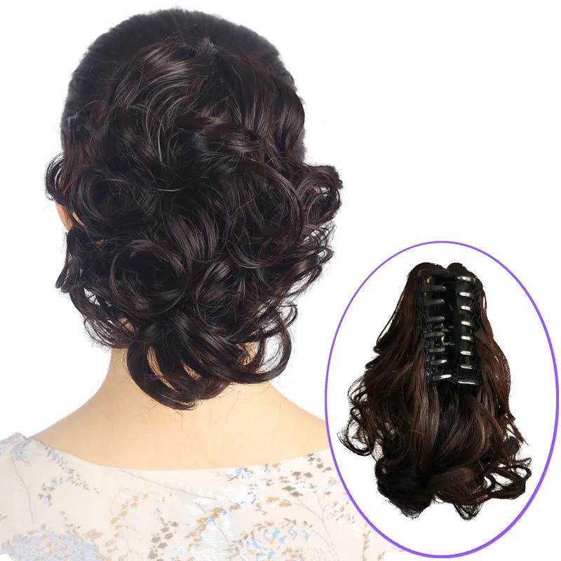Short Curly Ponytail Hair Extension Claw Clip Ponytail Hairpiece ...