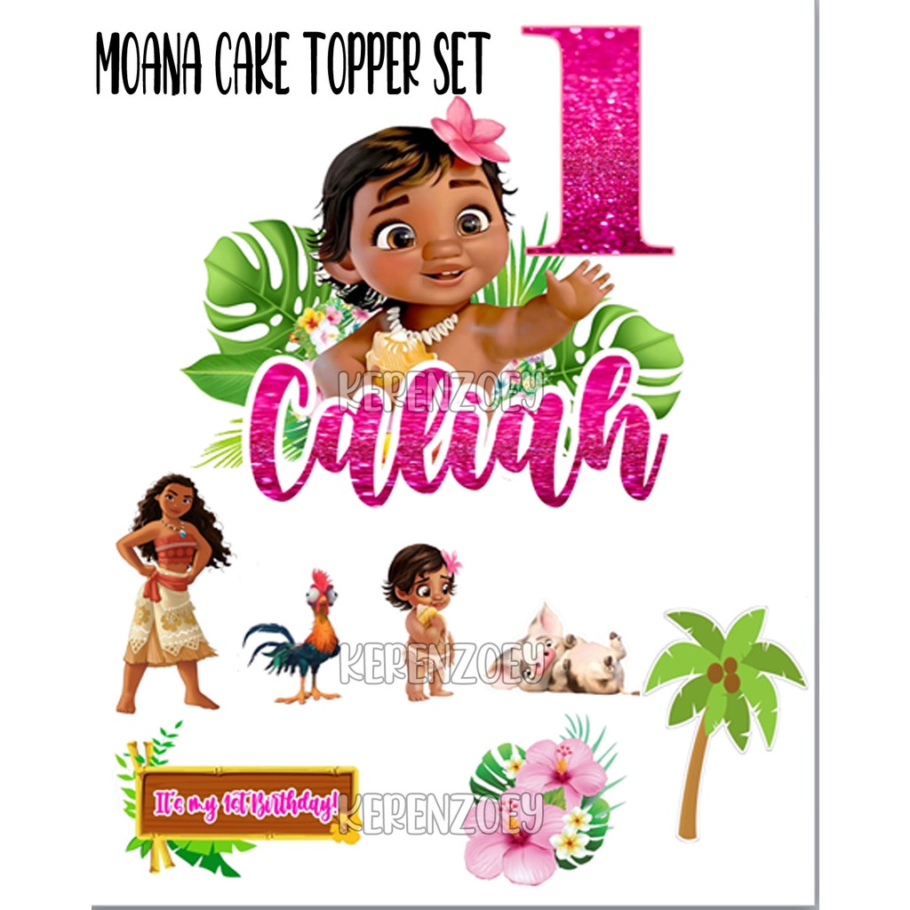 MOANA THEMED CAKE TOPPER FOR BIRTHDAY | Shopee Philippines