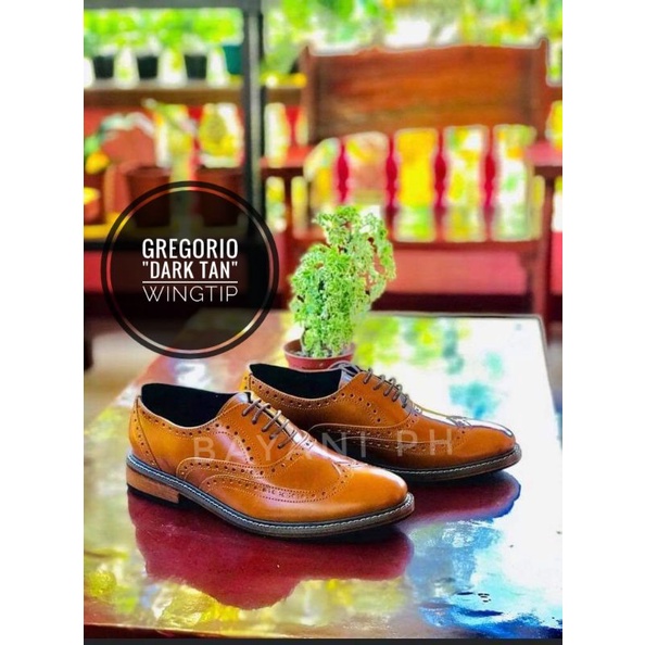 Bayani Formal Dress Leather Shoes for Men - Gregorio Wingtip | Shopee ...