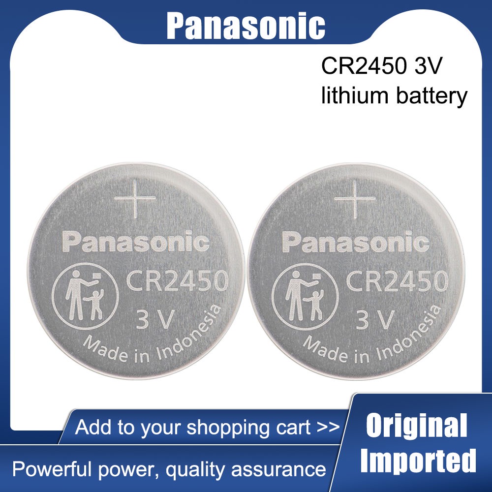 5PCS Panasonic CR2450 CR 2450 3V Lithium Batteries DL2450 BR2450 LM2450 ...