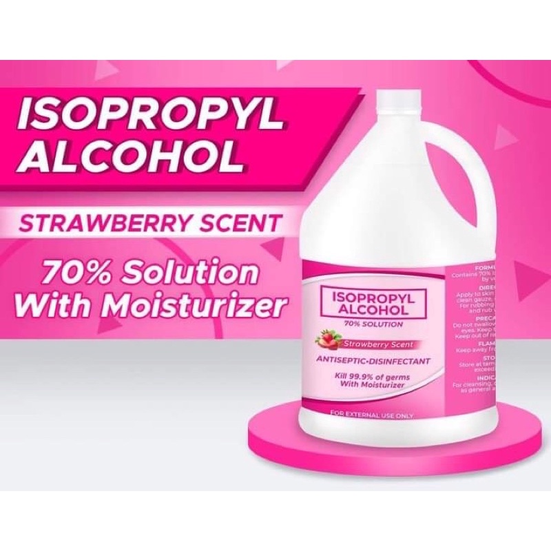 Perfume scent alcohol with moisturizer 1gallon (STRAWBERRY) | Shopee ...