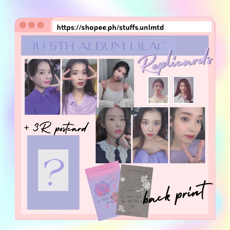 IU 5TH ALBUM LILAC PHOTOCARDS | Shopee Philippines