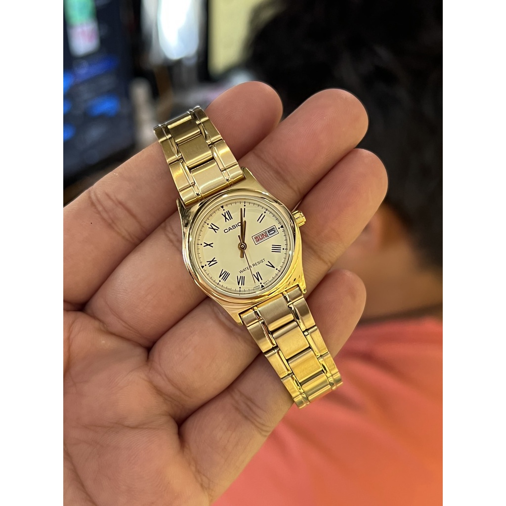 Casio Analog Stainless Steel Ladies Gold Watch Ltp V006g 9b Casio