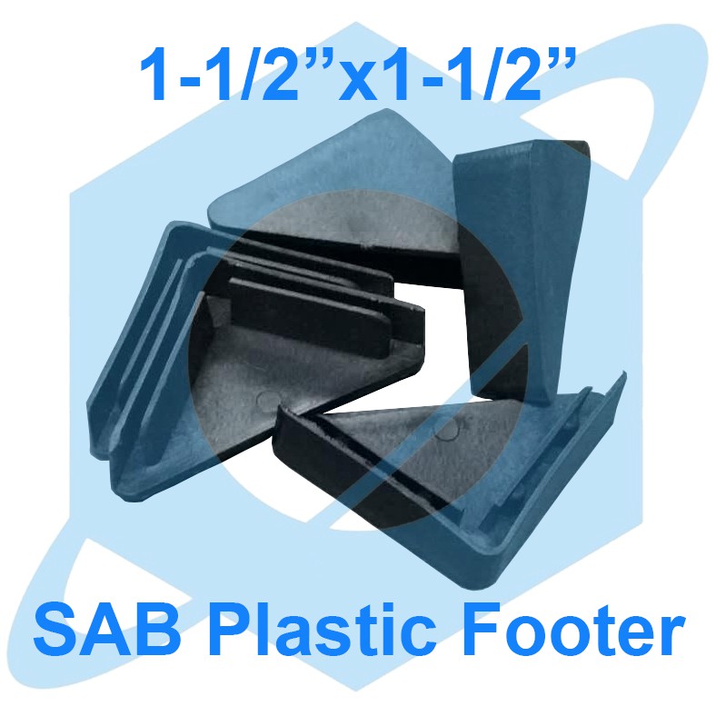 2Pcs Plastic Footer Black 1-1/2" x 1-1/2" for Slotted Angle Bar ...