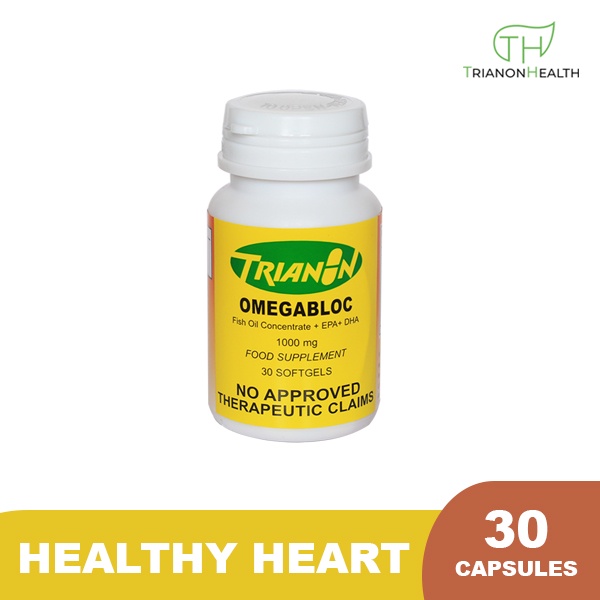 Omegabloc, 1000mg Omega-3 Fish Oil, Heart, Brain and Skin Supplement ...
