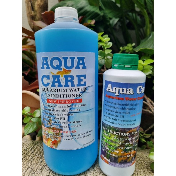 Aqua Care 1 Liter and 250 ml Aquarium Water Conditioner | Shopee Philippines