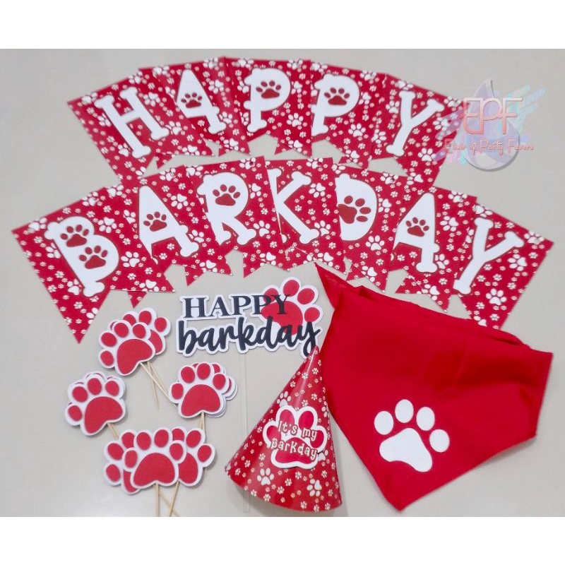 Happy Barkday Set with Cake Topper and Cupcake Topper | Shopee Philippines