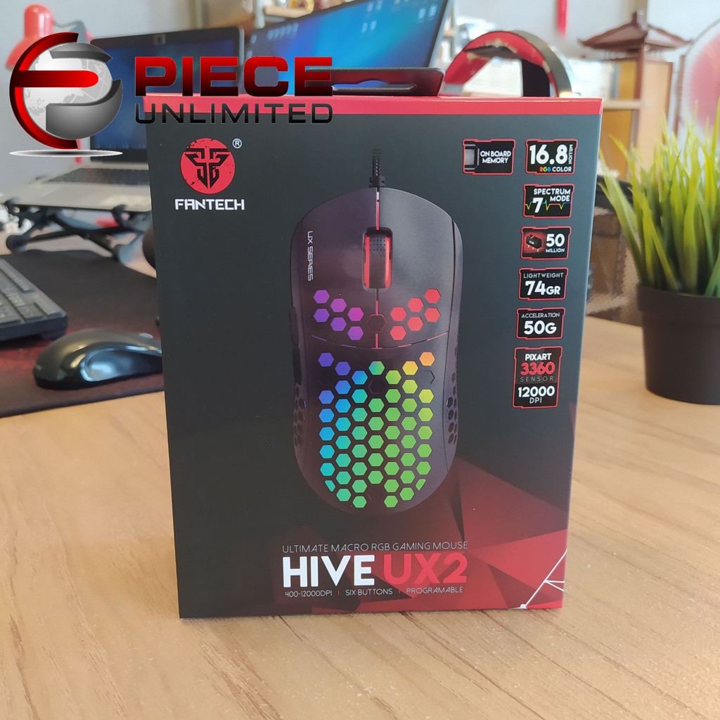 Fantech UX2 Hive honeycomb lightweight RGB Pro Gaming Mouse | Piece ...