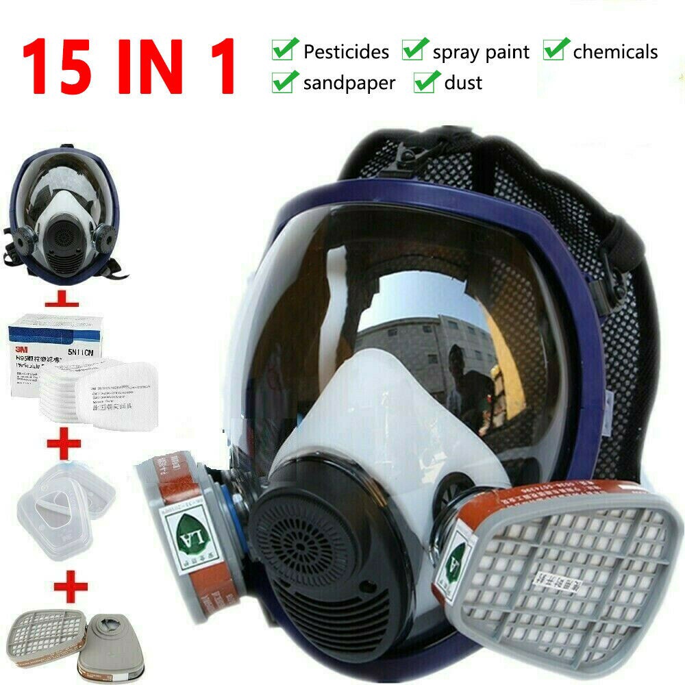 15 in 1 Full Face Gas Mask For 6800 Facepiece Respirator Painting ...