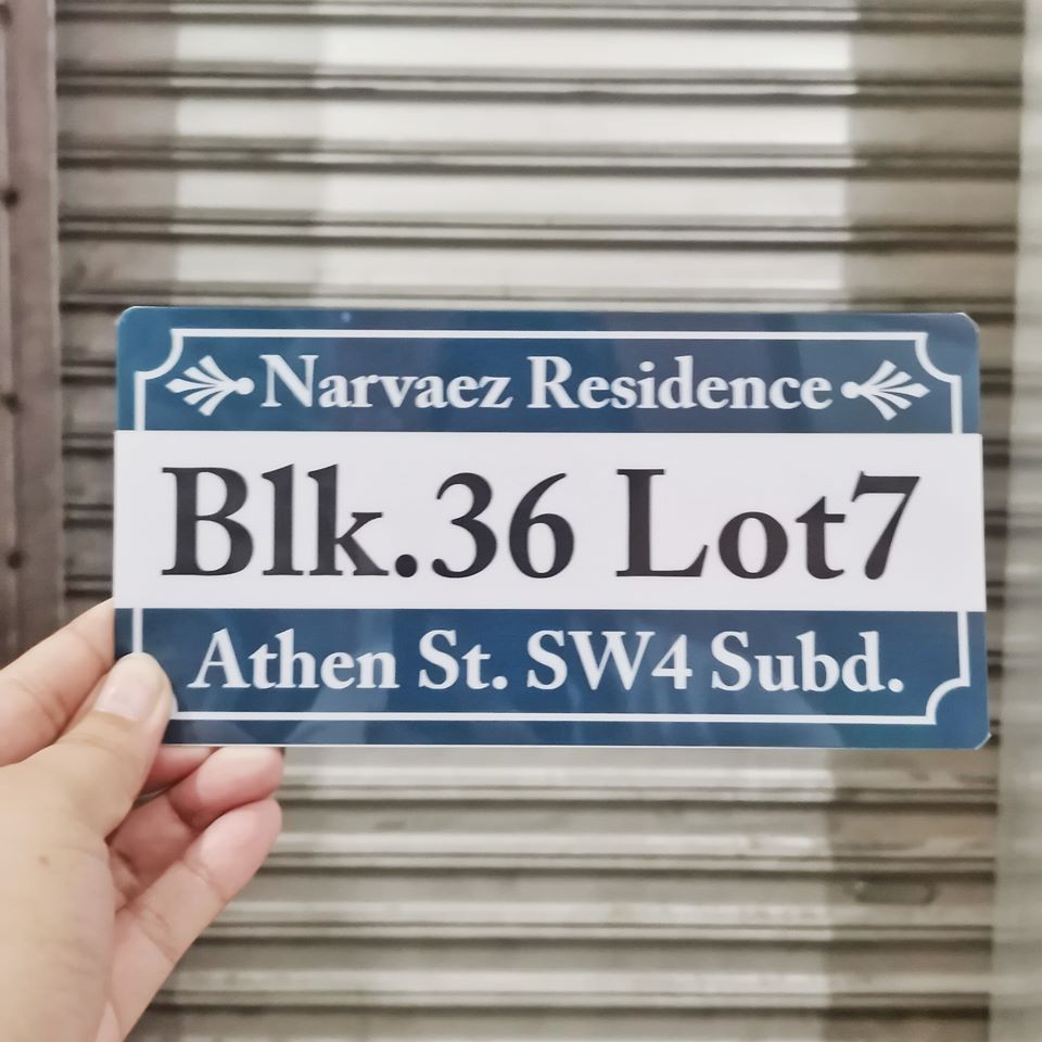 House Number Address Plate - PVC Plastic | Shopee Philippines
