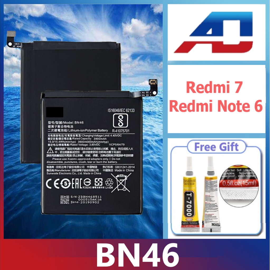 battery xiaomi BN46 Xiaomi Redmi 7, Redmi Note 6, Redmi Note 8 | Shopee ...