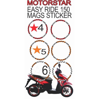 motorstar easyride 150rs mags sticker set rear and front | Shopee ...
