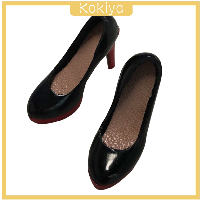 AC Play Female Glossy Sharp Black Heel Shoes 1/6 Scale Phicen TBLeague ...