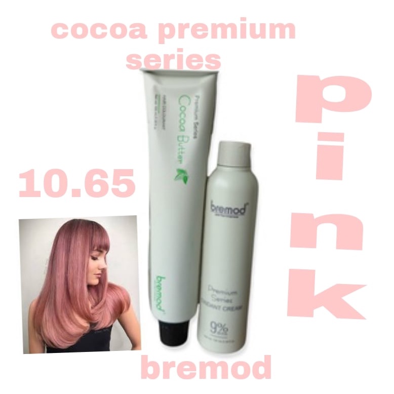 BREMOD PREMIUM SERIES COCOA BUTTER HAIR COLOR WITH OXIDIZER (10.65 PINK ...