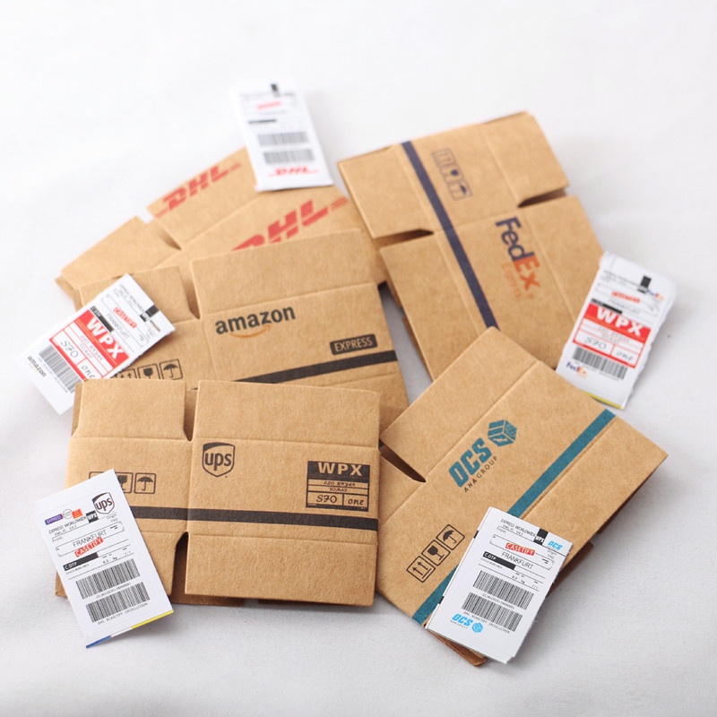Simulation Mini Carton Express Paper Box OB11 Food Toys Props Dollhouse ...