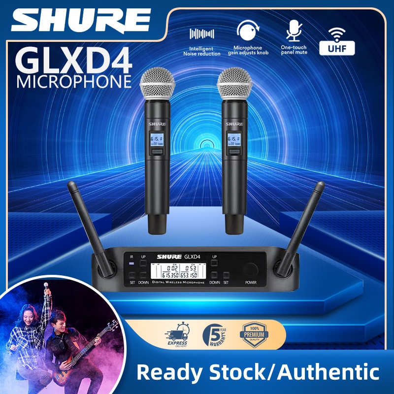 Shure GLXD4 803 ~ 806MHZ Dual floating microphone, dual wireless microphone, 150 meters distance ...
