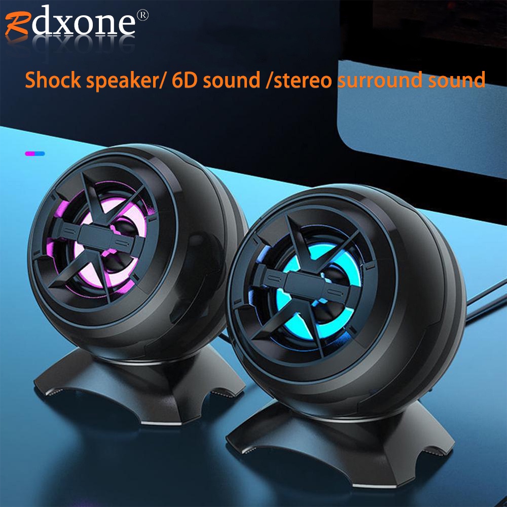 USB Wired Computer Speakers Deep Bass Sound Box Speaker For PC Laptop ...
