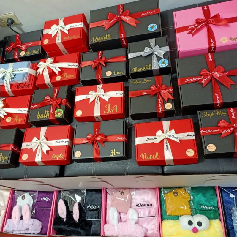 Customized Gift Box with Free Name decals Ribbon and Tags/Packaging ...