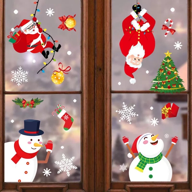 Christmas Window sticker Window decoration decoration static sticker ...