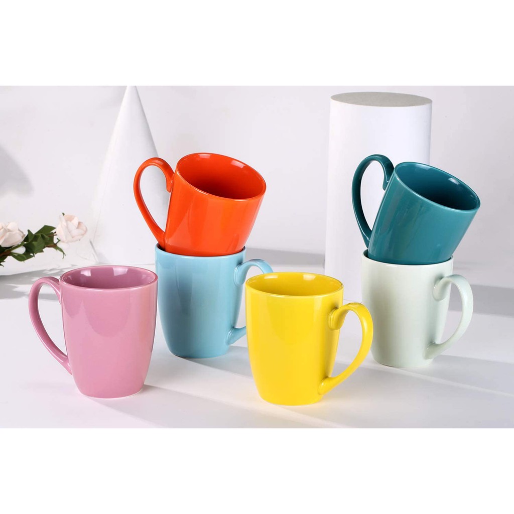 Mug Plain Single Color Glass Coffee Mug 13oz | Shopee Philippines