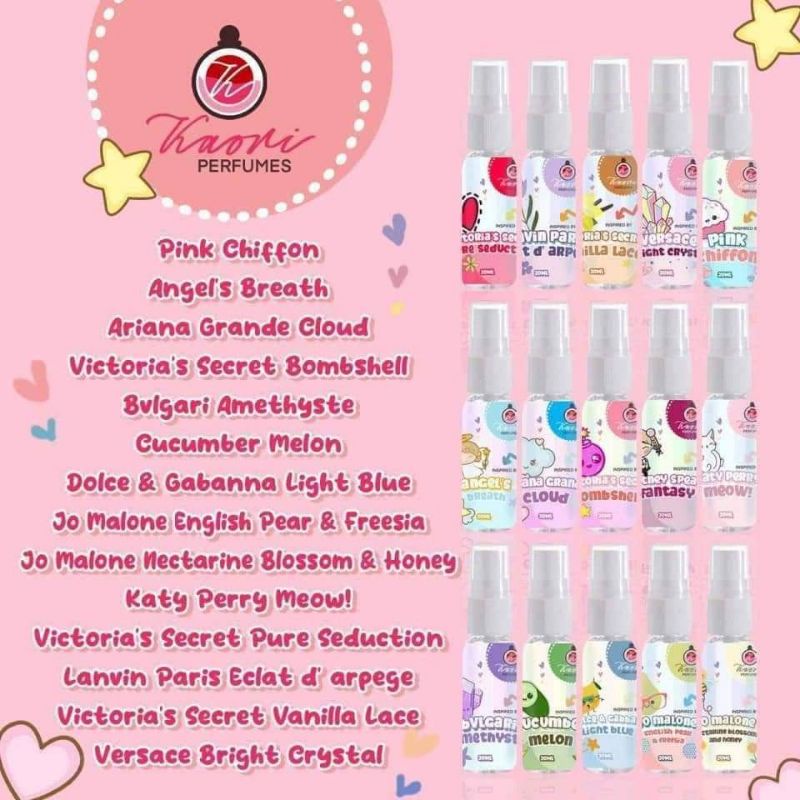 Kaori Perfumes 20ml (15 Scents to choose from) | Shopee Philippines