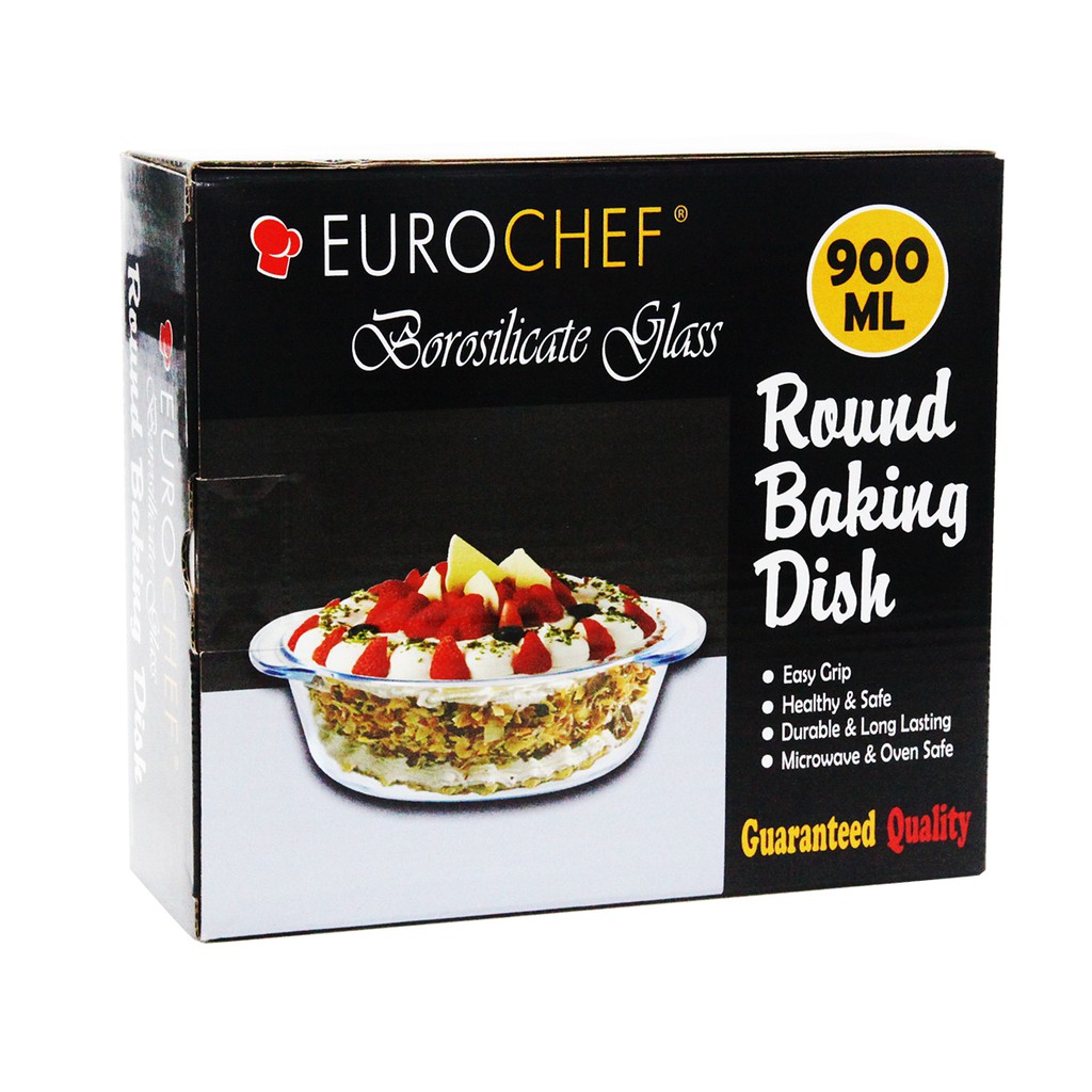 Eurochef Borosilicate Round Baking Glass Tray 900ml | Shopee Philippines