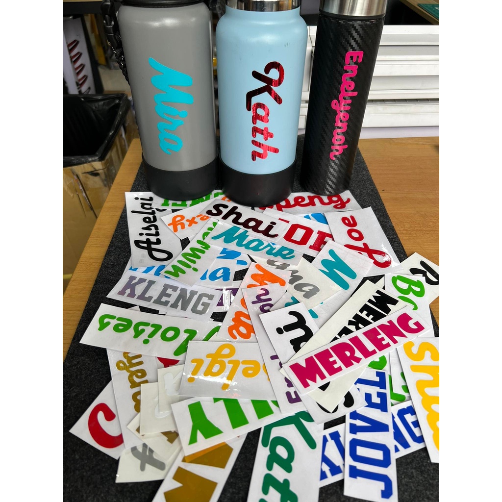 Personalize Custom Name Decals Sticker For Tumbler's ( AquaFlask ...