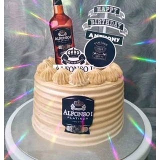 personalized cake toppers Alfonso black themed | Shopee Philippines