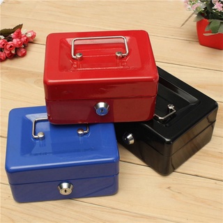 15CM Portable Steel Small Lockable Cash Coin Money Security Safe ...