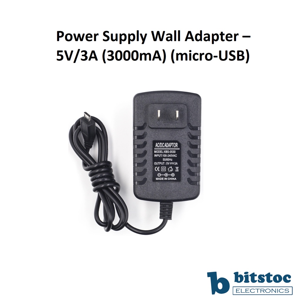 Power Supply Wall Adapter – 5V/3A (3000mA) (micro-USB) | Shopee Philippines