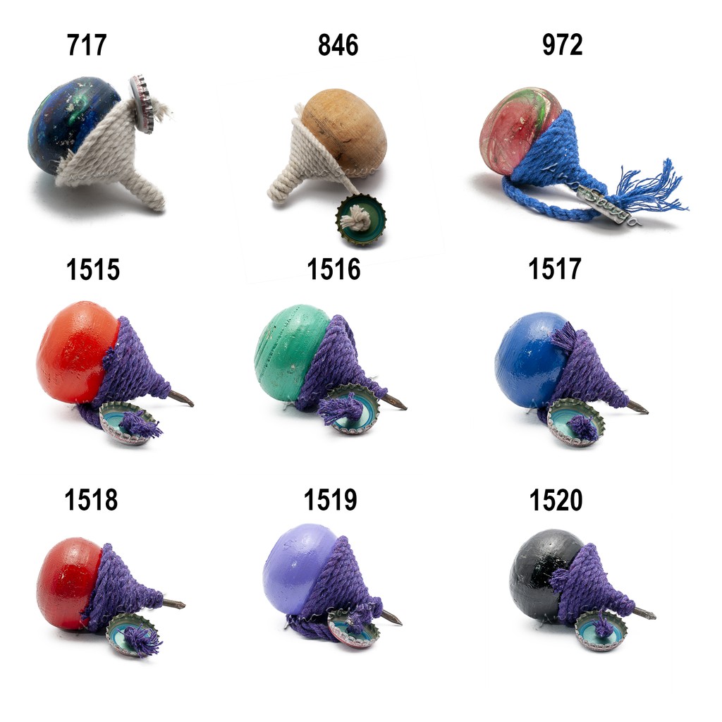 AnoSaiyo Spinning Top Trumpo Trompo Natural Wood Not Painted Brown ...