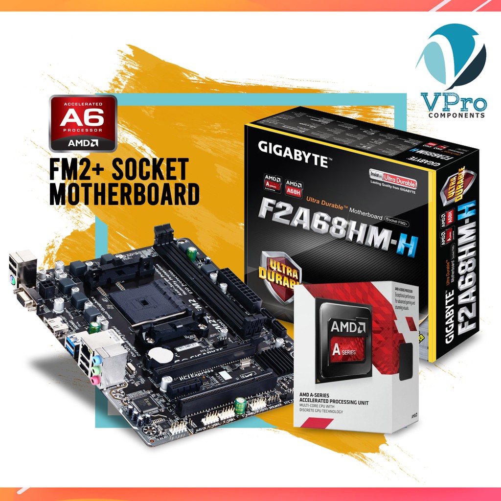 Gigabyte A68HM-H bundle A6-7480 AMD FM2+ Processor | Shopee Philippines
