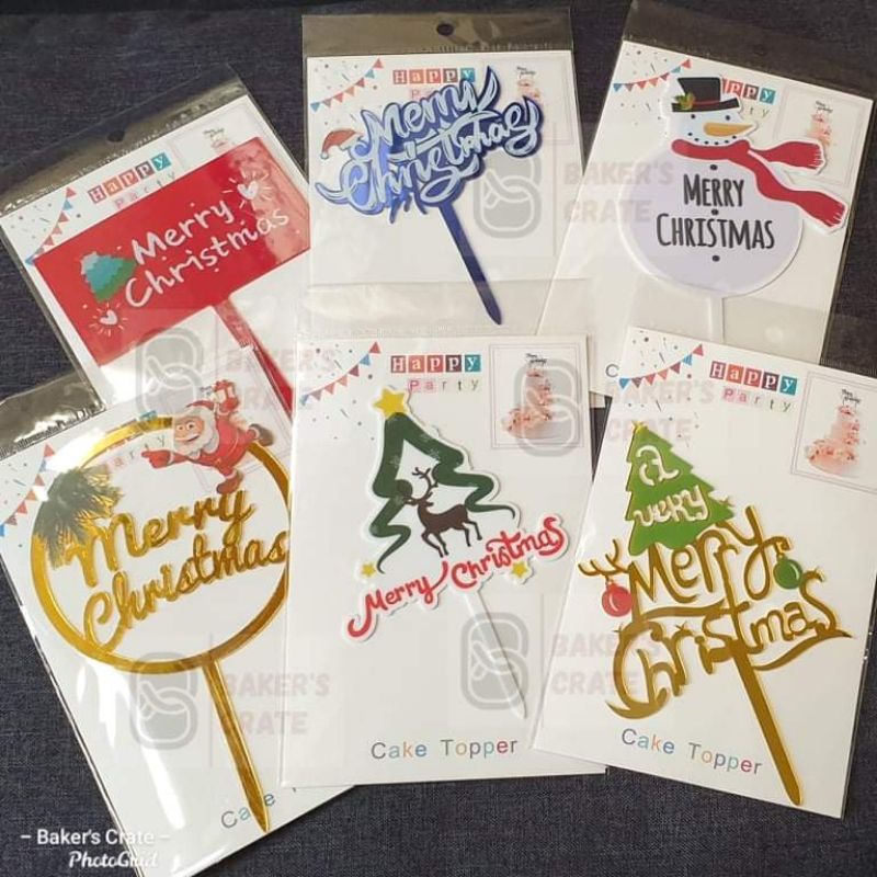 Cake Toppers - Christmas Themed Designs | Shopee Philippines