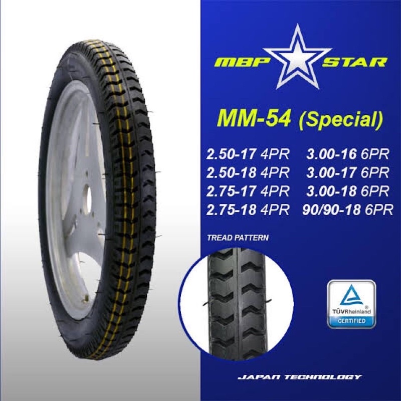 MBP STAR SPECIAL TIRE/ BANANA MOTORCYCLE TIRE | Shopee Philippines