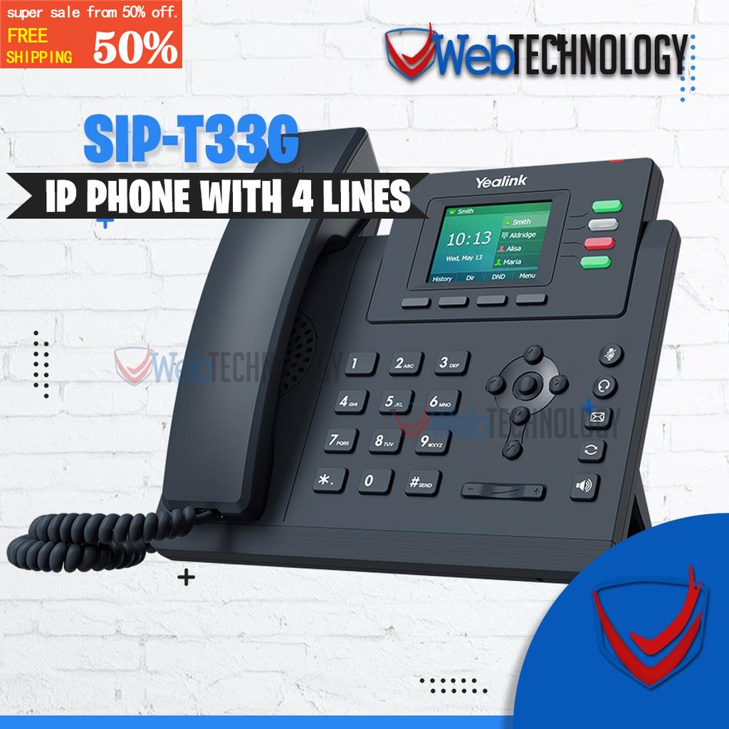 Yealink IP Phone SIP-T33G 4 SIP Line | Shopee Philippines