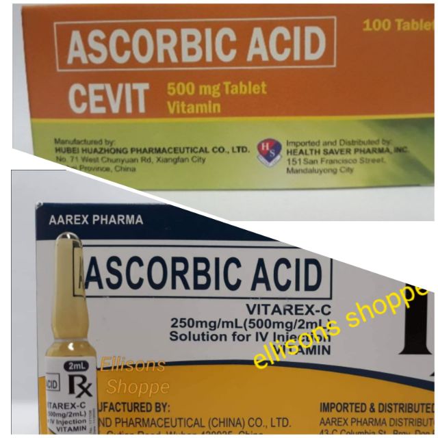 Ascorbic Acid 500mg per Box/ and 10amps per Box | Shopee Philippines