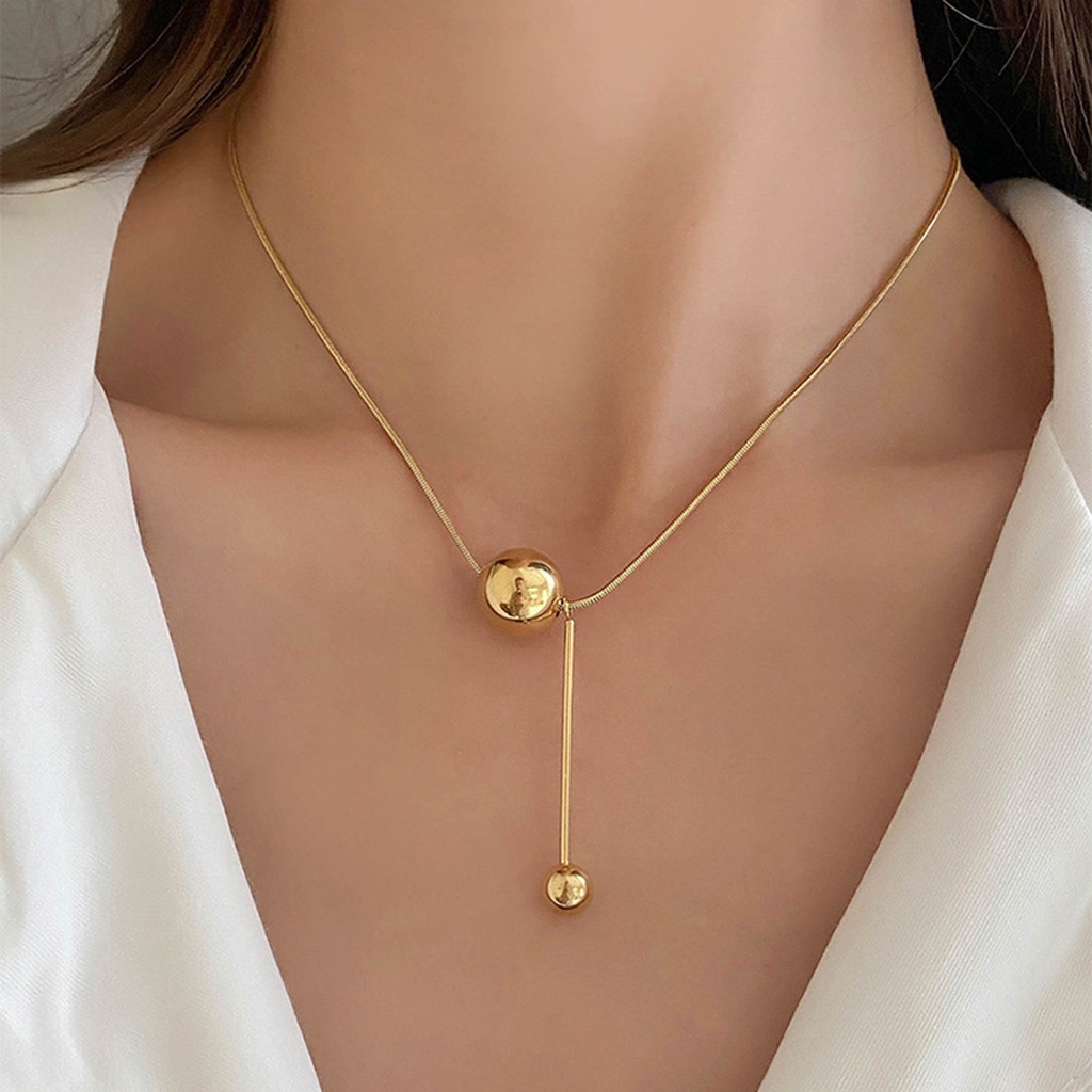 Vnox Round Ball Chain Necklace,Gold Ball Necklace,Minimalist Ball ...