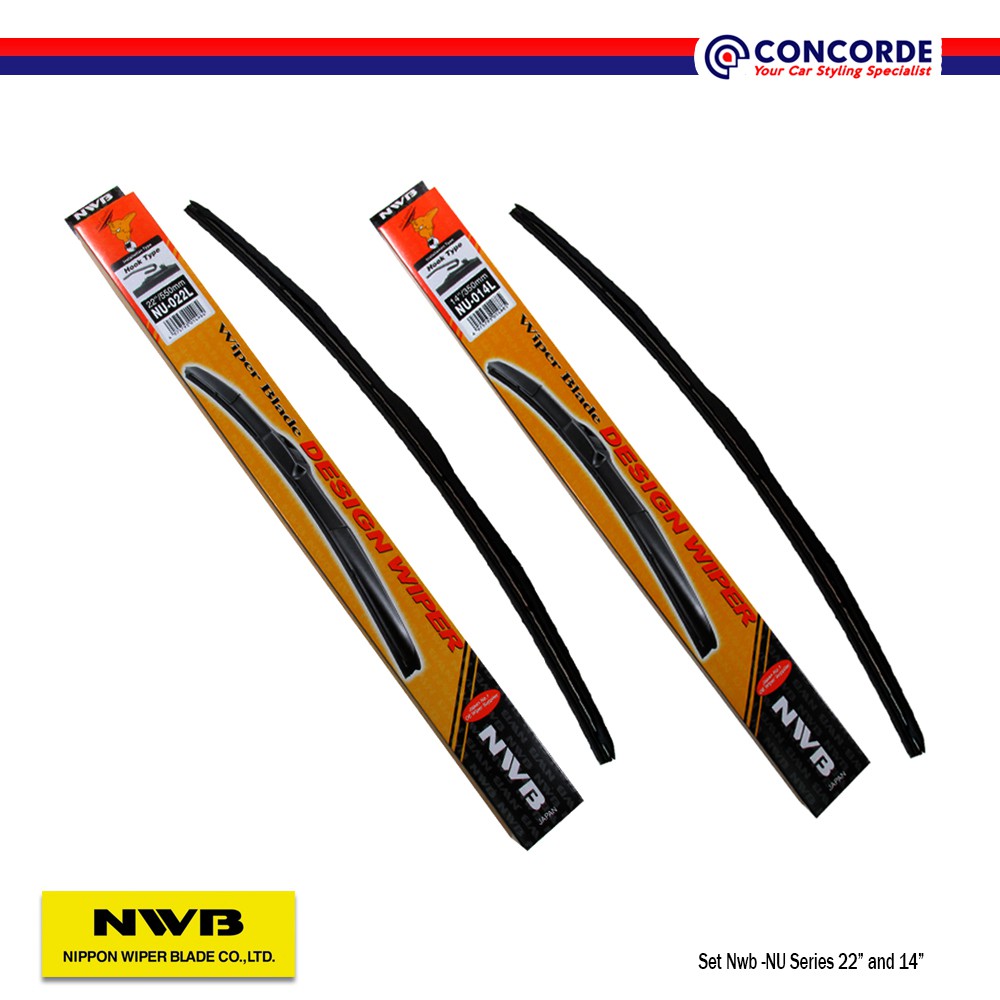 NWB Wiper Blade NU Series 22/14 with Graphite | Shopee Philippines