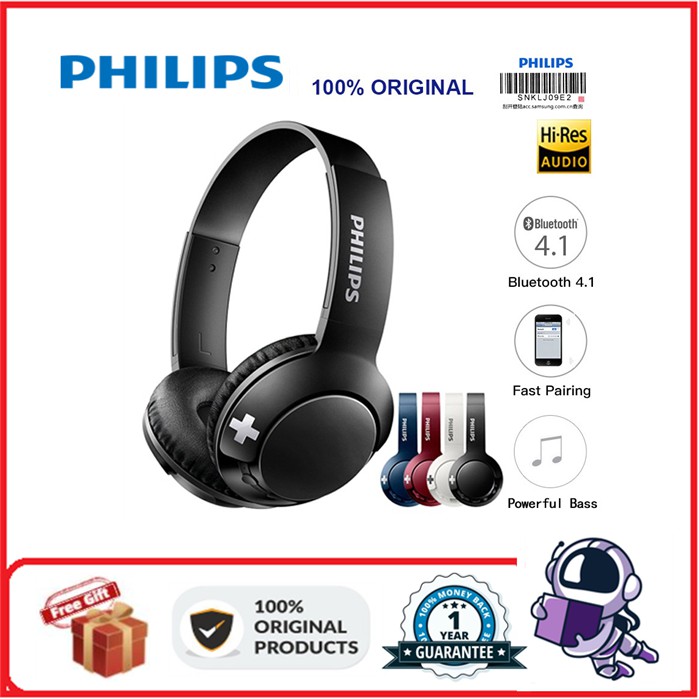 Original Philips SHB3075 Bluetooth Headset Headset Wireless Headphone ...