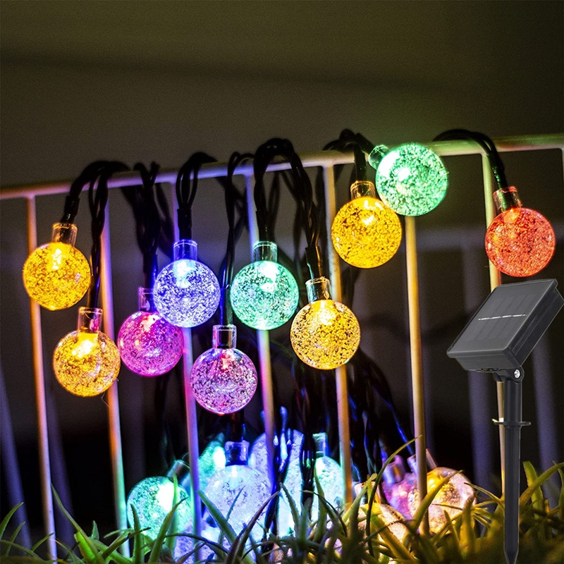 12M100 Lights LED Solar String Lights 8 Modes Waterproof Bubble Ball ...