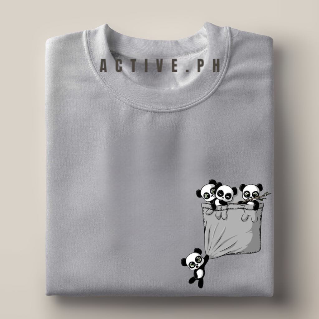 PANDAS POCKET Oversized Minimalist Aesthetic Statement Shirt/Tshirts ...