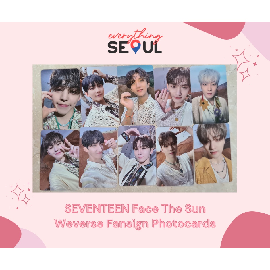 SEVENTEEN Face The Sun Weverse Fansign Photocards | Shopee Philippines