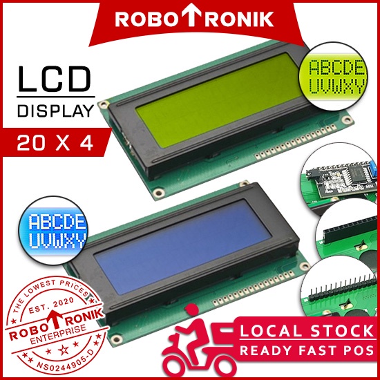 Arduino Raspberry Lcd 20x4 W Backlight Serial Parallel Interface
