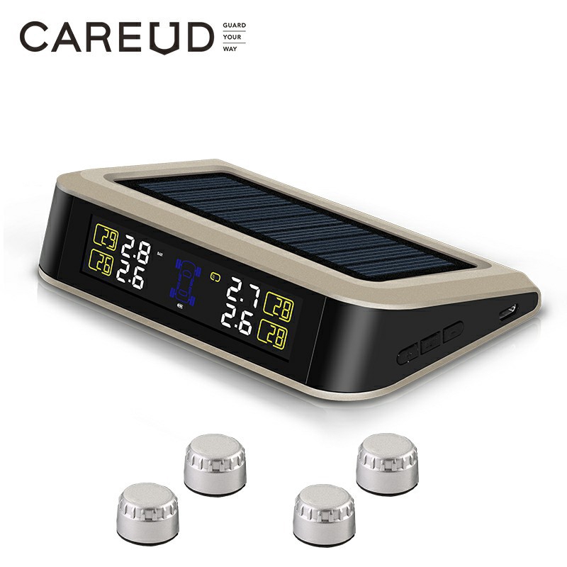 Careud TpmsTyre Pressure Monitoring System Solar Power Charging Digital ...