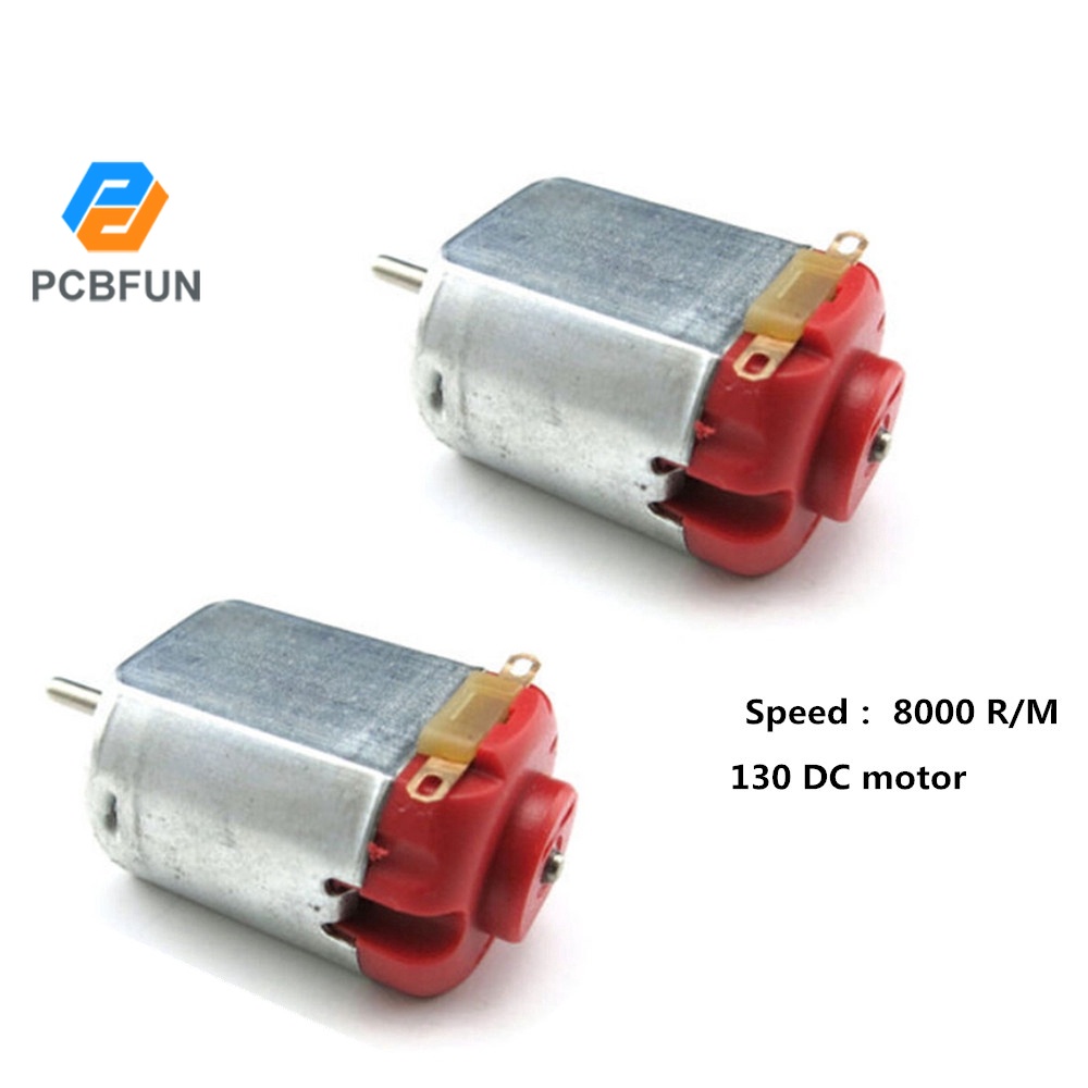 Pcbfun 3-6V Dc 0.35-0.4A 8000 Rpm R130 Motor Hobby Type 130 Micro ...