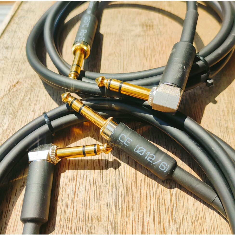 TRS Cables for Active Speakers PAIR Straight to L Type 2 pcs. | Shopee ...