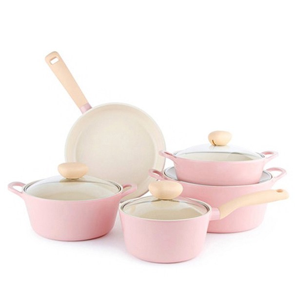 ★Daltty★ [NeoFlam] Neoflam Retro Pink Pot & Pan & Wok | Shopee Philippines