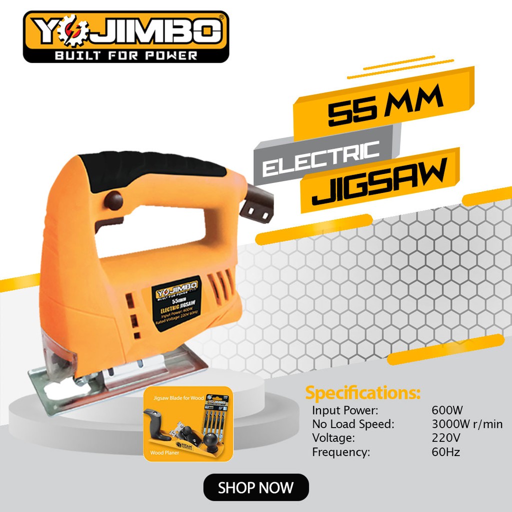 Yojimbo 600W Electric Jigsaw with Wood Planer ( Bench Manual ) | Shopee ...