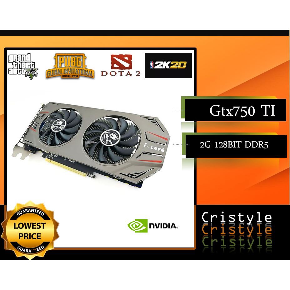 GTX 750ti 2g 128bit ddr5 Assorted Brand DX12 Graphic Card | Shopee ...